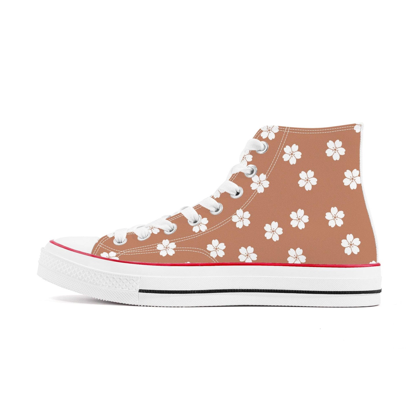White Sakura Red Amber High Tops – Kaito Japan Design
